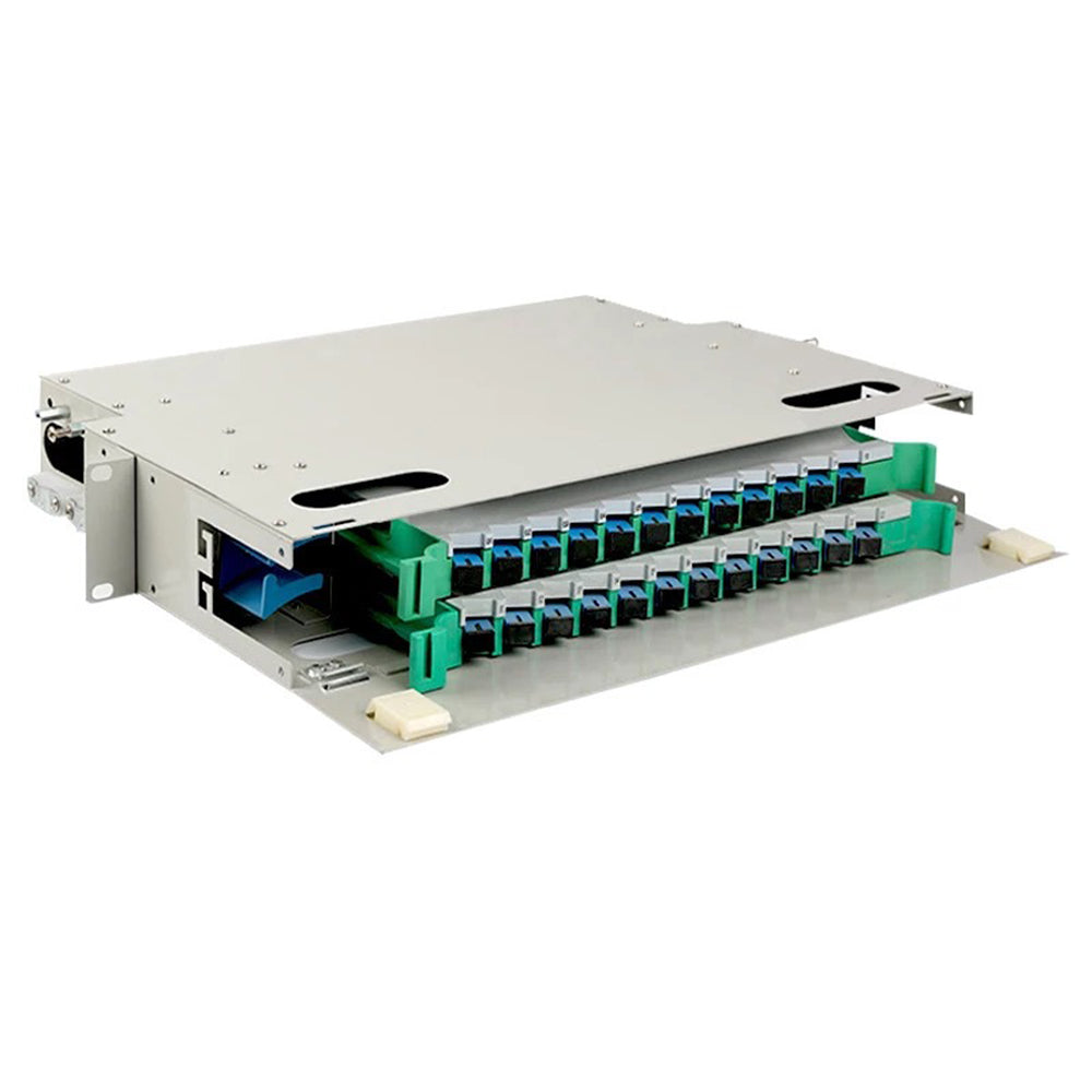 FTTH Optical Distribution Frame 19 Inch Rack Mounted ODF 2U 24 Cores F ...