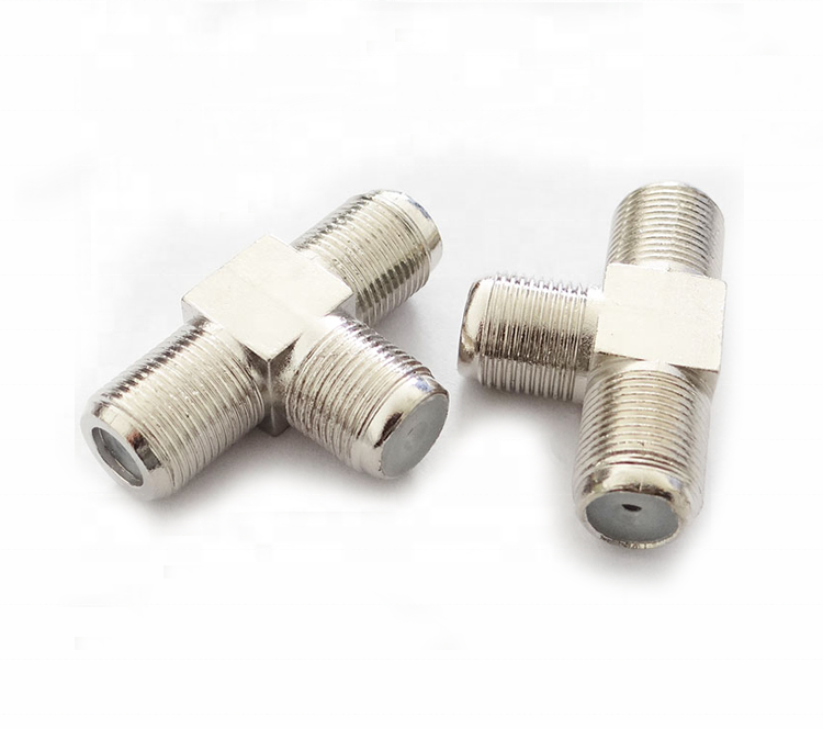 high-frequency brass three female T type f connector – CatvScope