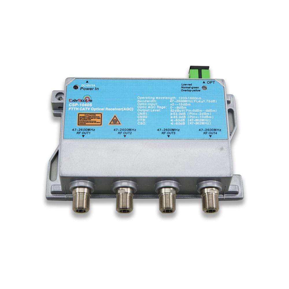 CSP-1040S Sattellite Optical Receiver 1 Way Optical Input 4 Ways RF Ou ...