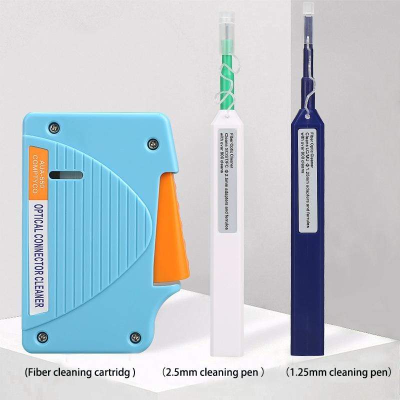 Optical fiber cleaning tool kit with Handheld Fiber Inspection Microsc ...